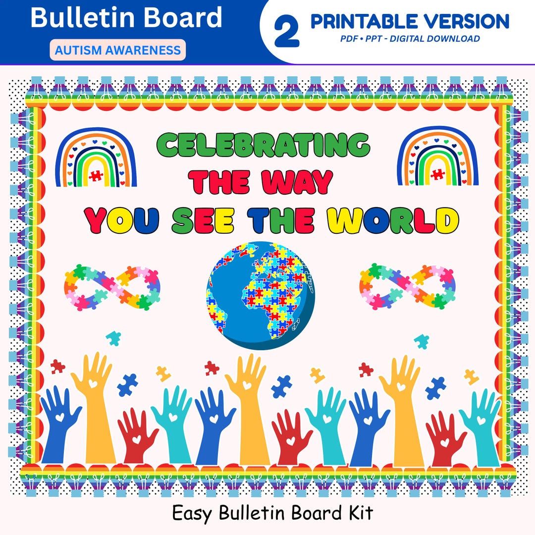 Autism Awareness Bulletin Board Kit: Special Education Classroom ...