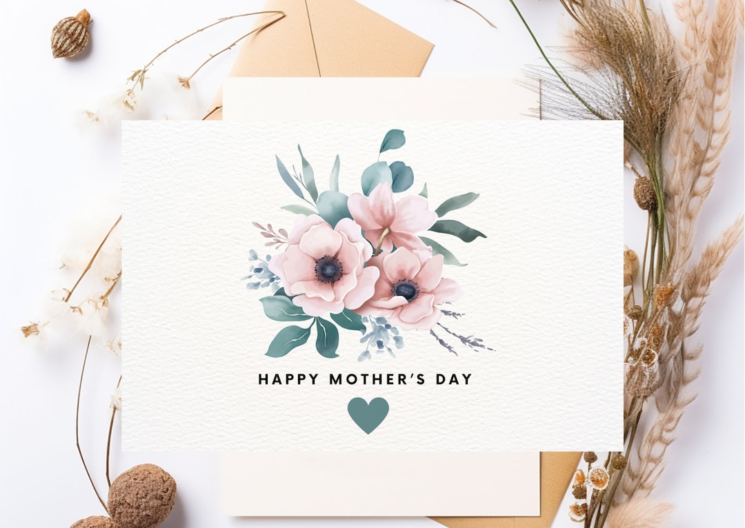 Happy Mother's Day Card I Printable Card Template I Mothers Day Card I ...