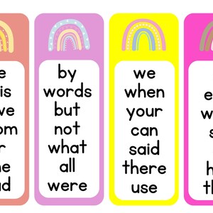 100 Printable Fry's First Hundred Sight Word Flashcards | Kindergarten ...