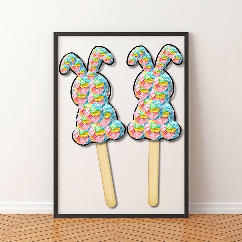 Bunny Paper Craft, Spring Easter Printable (PDF Template) - Etsy