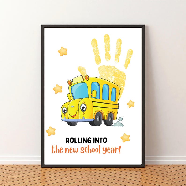 Back to School Handprint Art Bundle, Keepsake Craft (digital Download ...