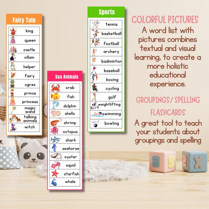 40 Themes Writing Center Flash Cards, English Sight Words Lists, Kids ...