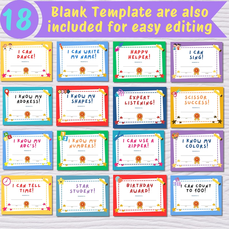 Editable Classroom Award Certificates | Printable Student Awards ...