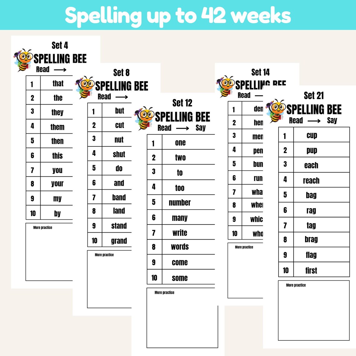 1st Grade Spelling & Sight Words Practice (PDF File) - Etsy