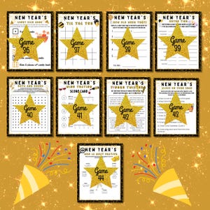 New Year Game Mega Bundle, New Year's Eve Game Bundle New Year Party ...