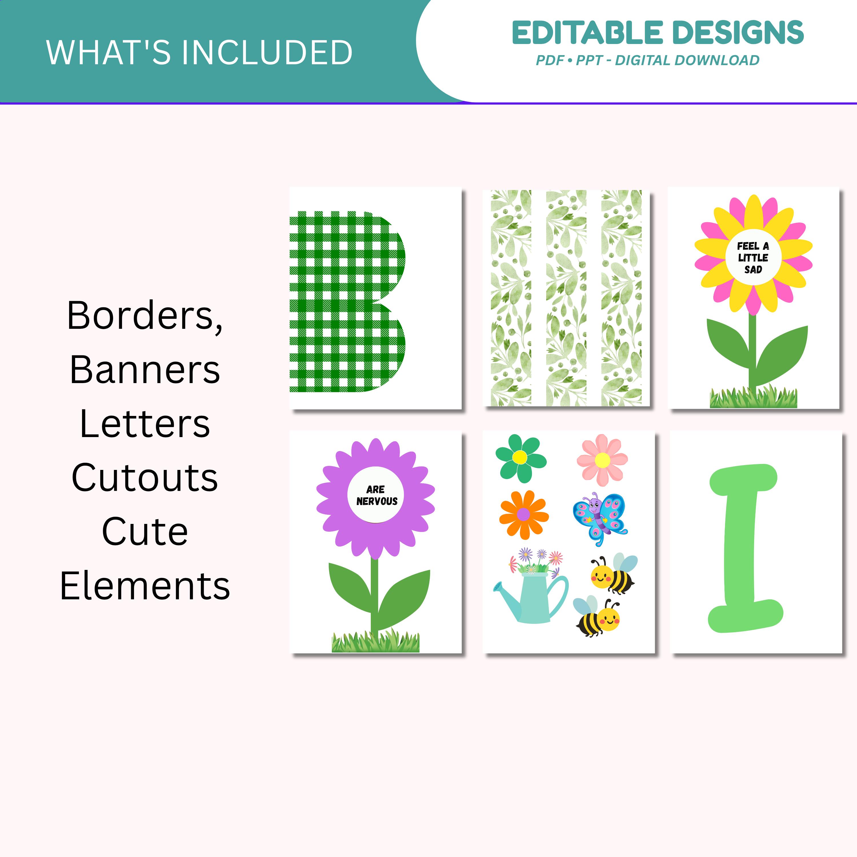 Spring Bulletin Board Kit, SEL Growth Mindset, It's Okay Affirmations ...