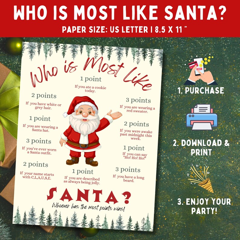 Who is Most Like Santa Game | Office Christmas Party Game | Christmas ...