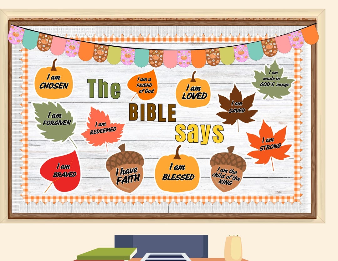 Christian Fall Bulletin Board | Autumn Church Decor (printable) - Etsy