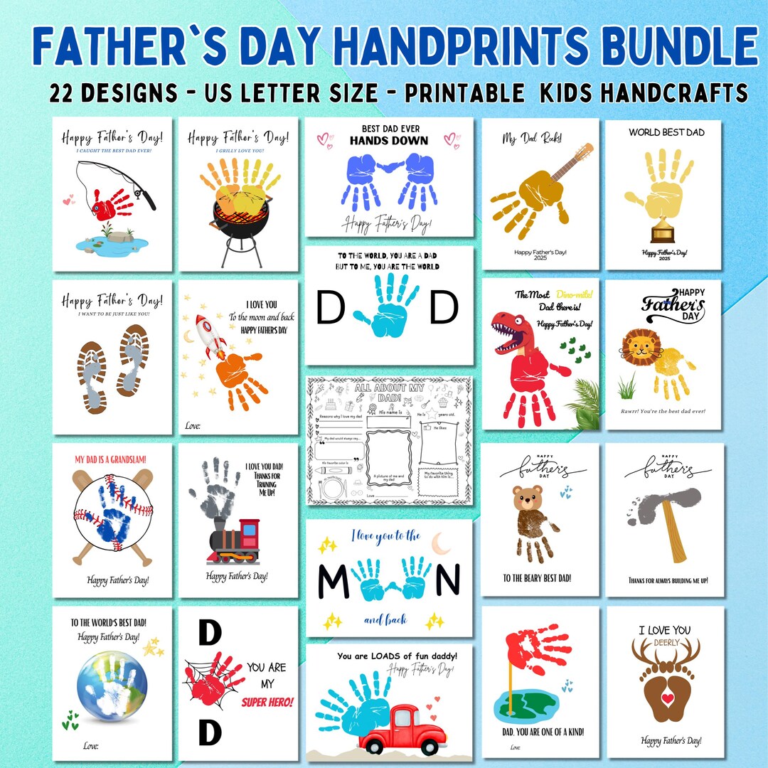 Fathers Day Handprint Craft | Fathers Day Craft | Fathers Day Art ...