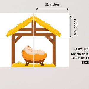 Nativity Bulletin Board, Baby Jesus Scene, Winter Christmas Decor ...