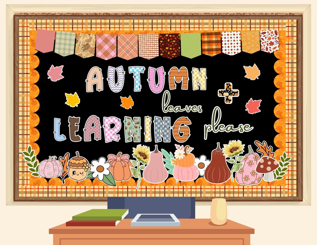 Cutesy Autumn Classroom Bulletin Board Kit | Fall Decor (printable) - Etsy