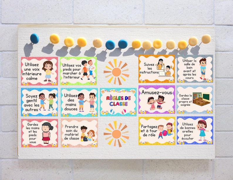 French Classroom Rules Poster, Preschool Kindergarten Decor - Etsy