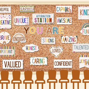 Boho Affirmation Station, Classroom Bulletin Board (PDF) - Etsy