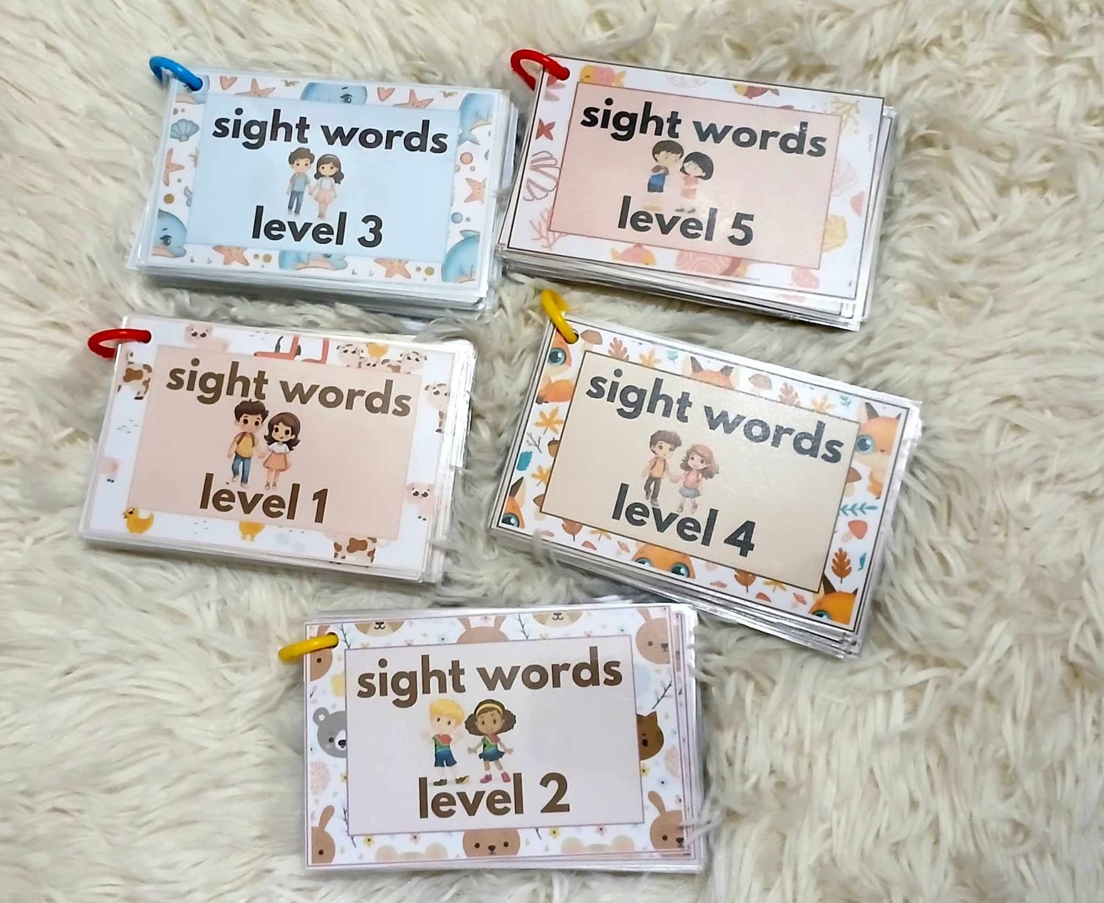 Sight Words Level 1 to 5, Basic Sight Words Flashcards, Reading Sight ...
