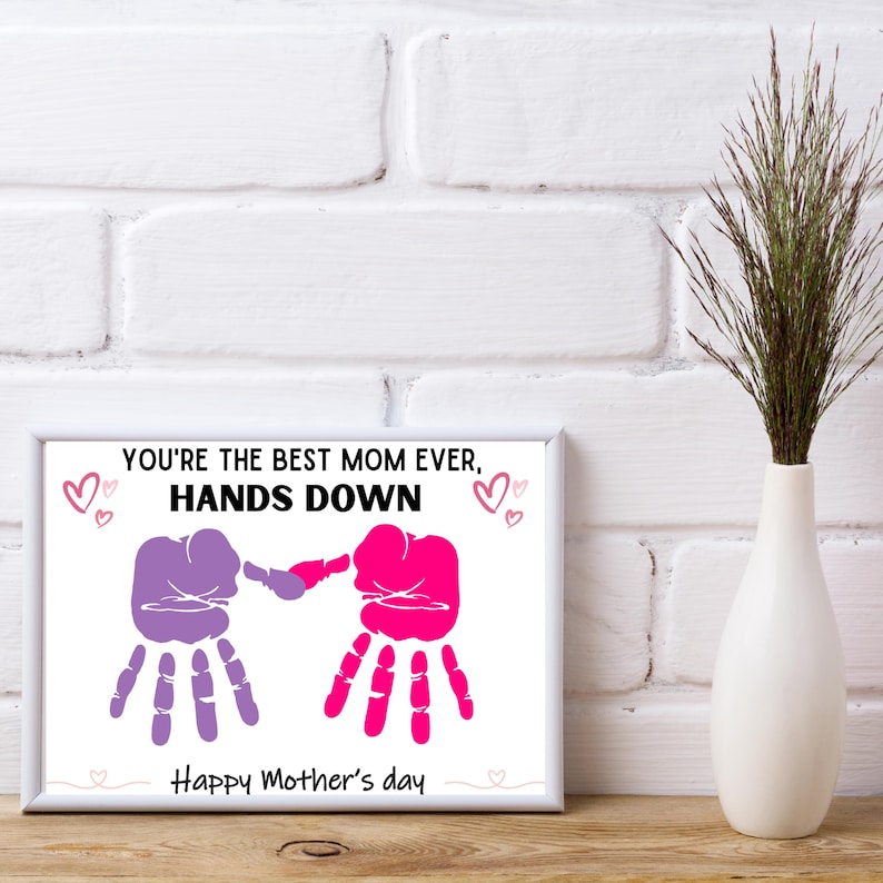 Mother's Day Handprint Art Bundle, Kids Activity (digital Download) - Etsy