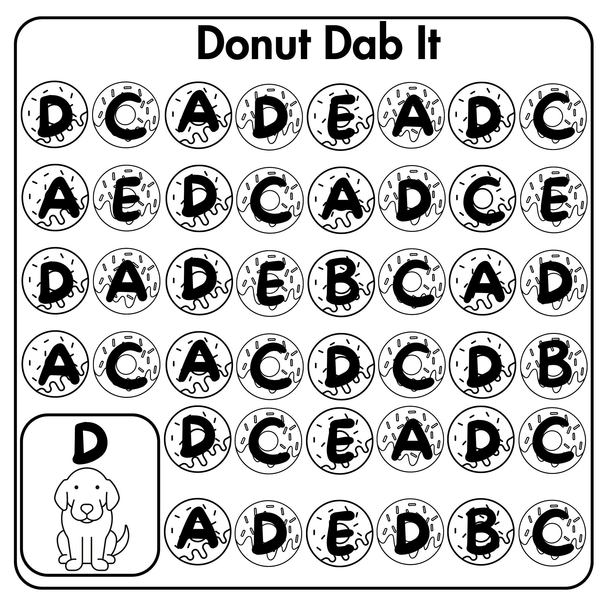 26 Printable Alphabet Uppercase Dab It Worksheets. Preschool Dab It ...