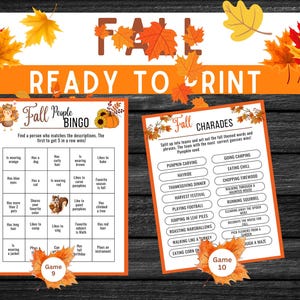 Fall Printable Game Bundle, Family Autumn Activities (PDF) - Etsy