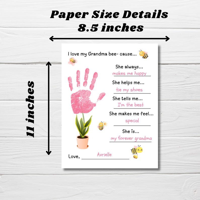 Grandparents Day Handprint Art, Grandparents Handprint Craft Printable ...