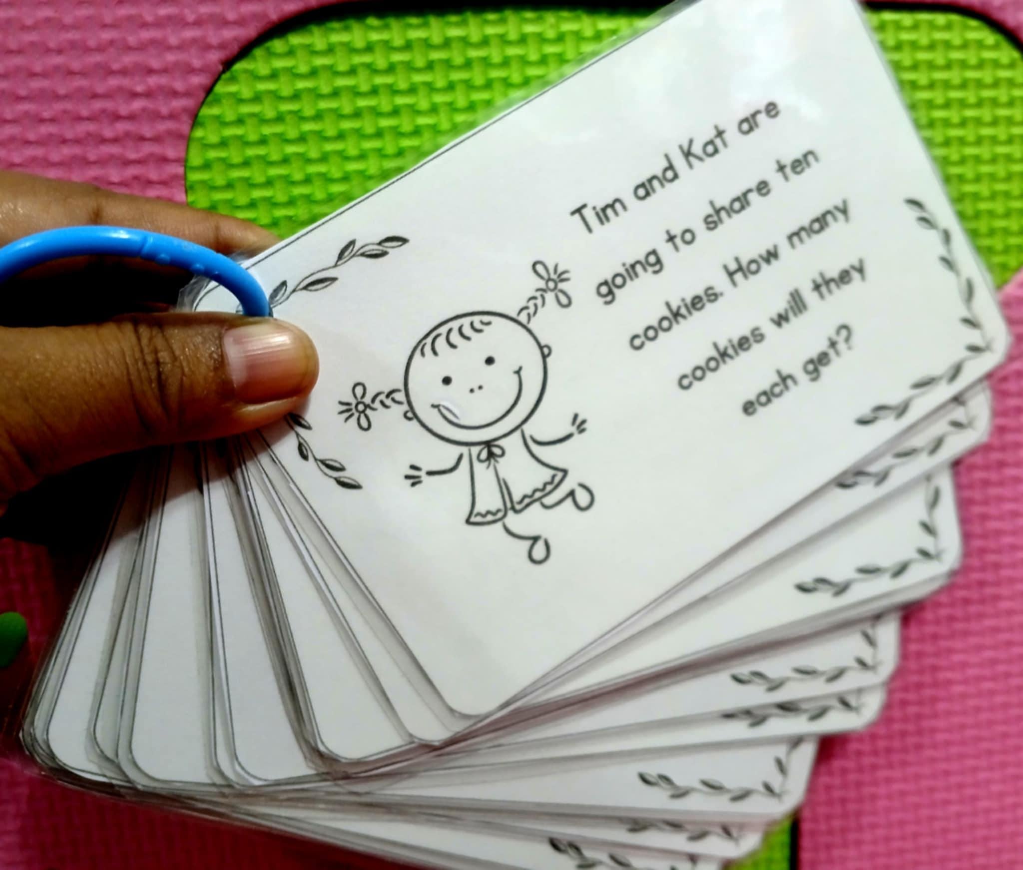 72 First Grade Word Problem Flashcards (PDF) - Etsy