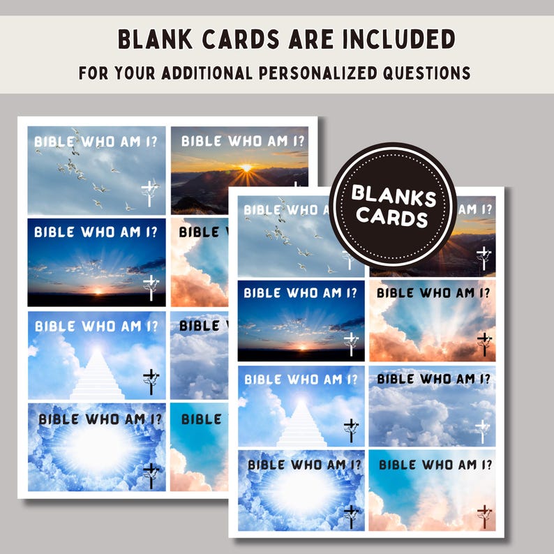 Bible Trivia Cards, Who Am I Game, Christian Party (PDF Download) - Etsy