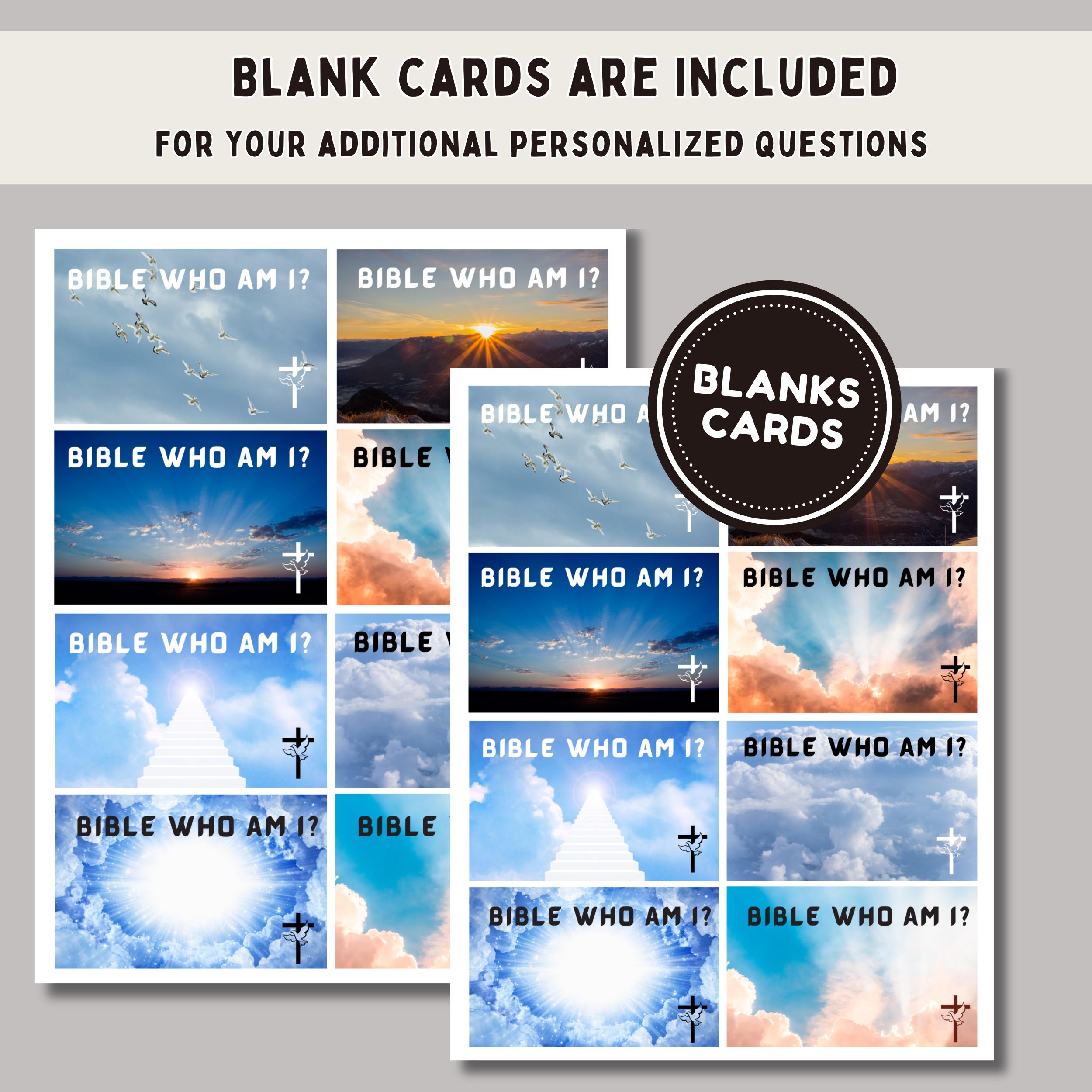 Bible Trivia Cards, Who Am I Game, Christian Party (PDF Download) - Etsy