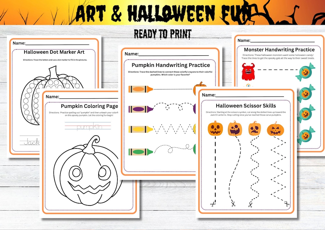 Halloween Educational Pack |halloween Bundle | Halloween Worksheets for ...