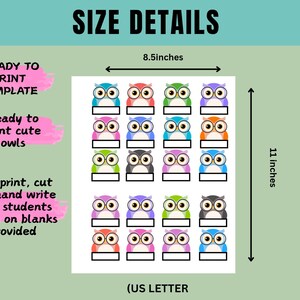 Owl Attendance Chart | Printable Classroom Bulletin Board (digital ...