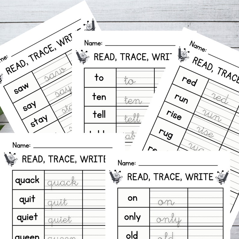 182 Printable Sight Words, Kindergarten Sight Word Worksheets ...
