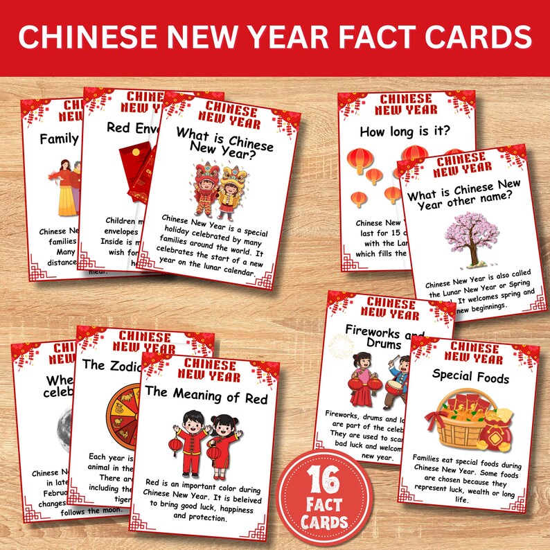 Chinese New Year Fact Cards | Kids Learning, Cultural Activities (PDF ...