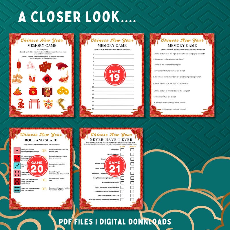 Chinese New Year Games Bundle, Chinese New Year Games for Families ...