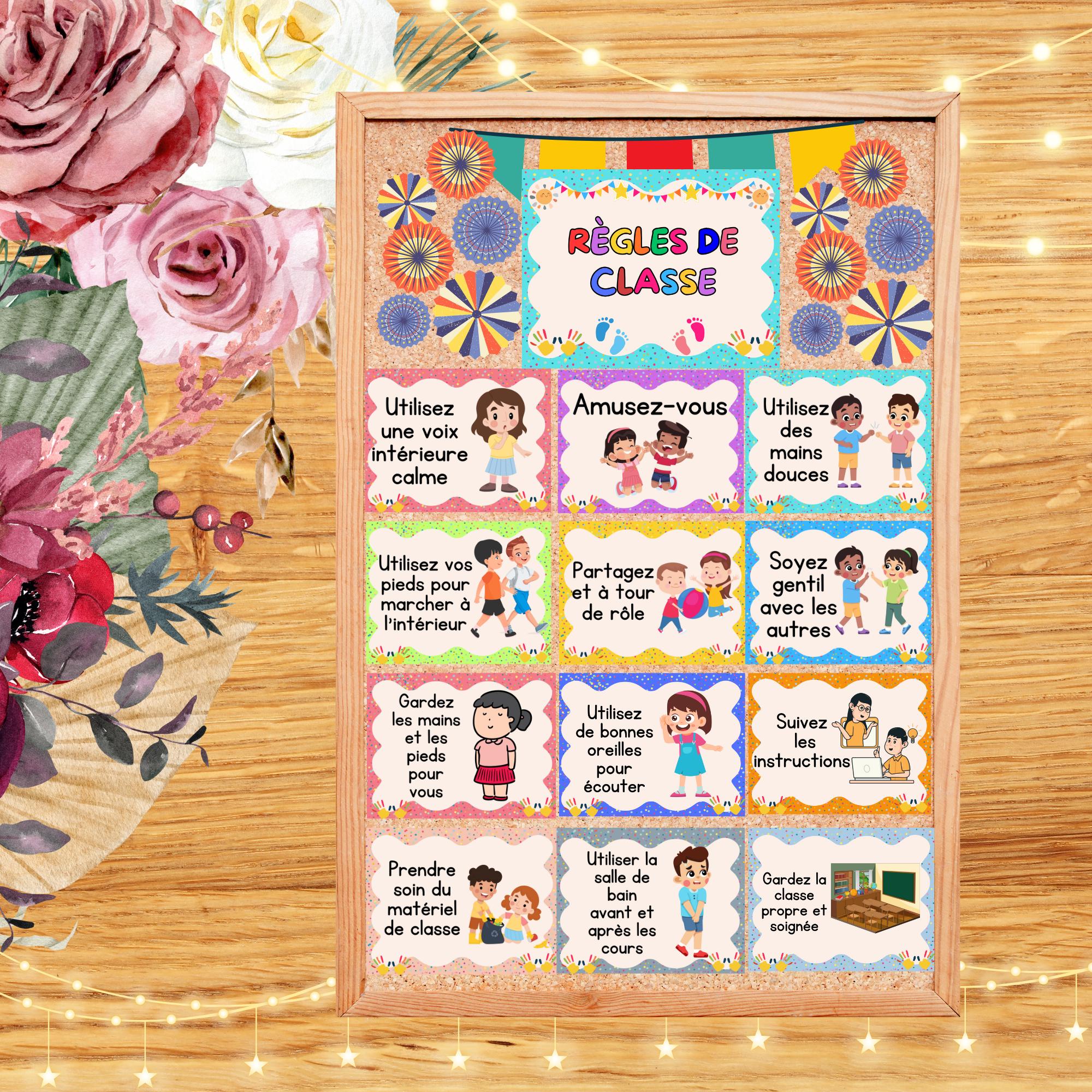 French Classroom Rules Poster, Preschool Kindergarten Decor - Etsy