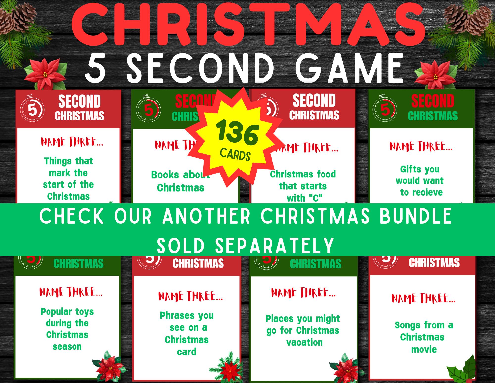 Printable Christmas Games Bundle | Family Holiday Party (PDF) - Etsy
