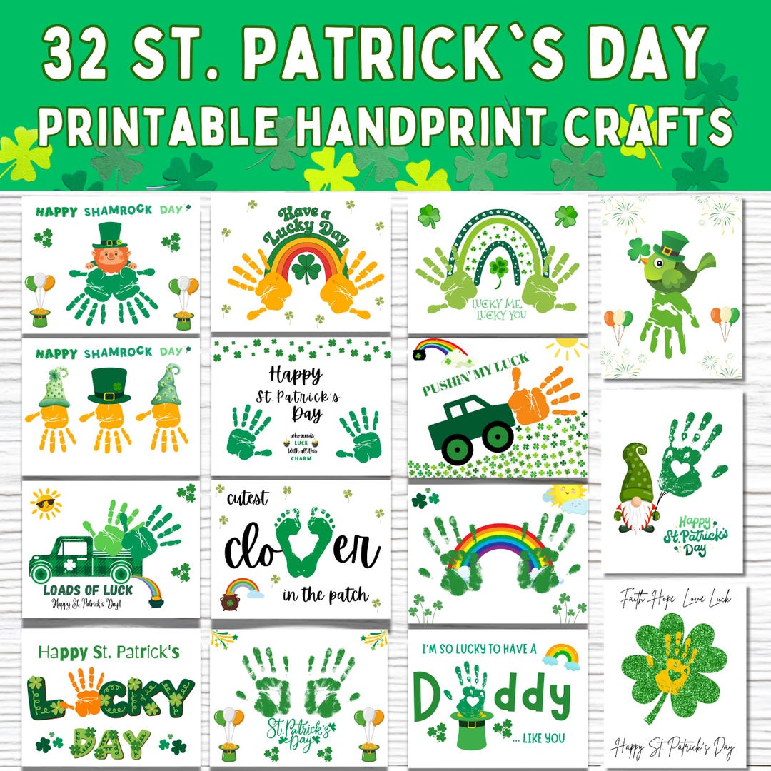 St Patrick's Day Handprint Craft, St Patrick's Day Handprint Art, St ...