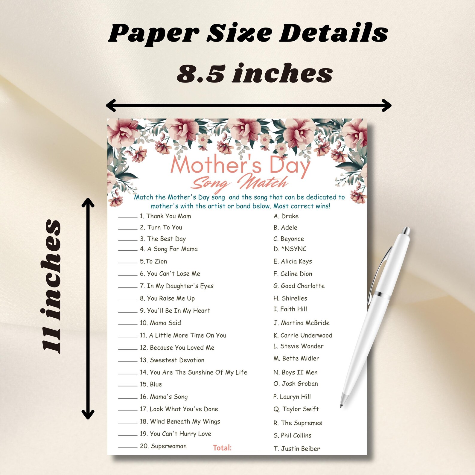 Mothers Day Activity, Mothers Day Song Match, Mothers Day Music Trivia ...