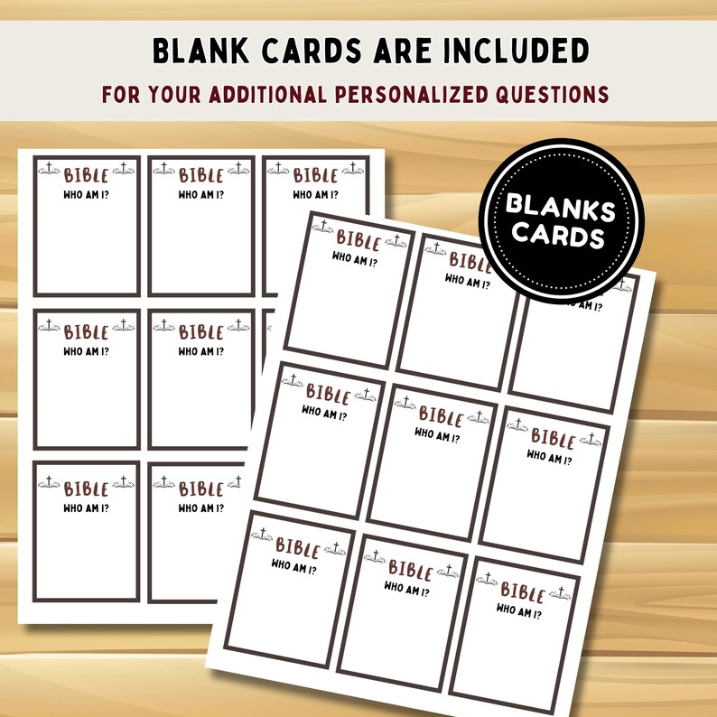 Bible Trivia Cards, Who Am I Game, Church Activity (PDF) - Etsy