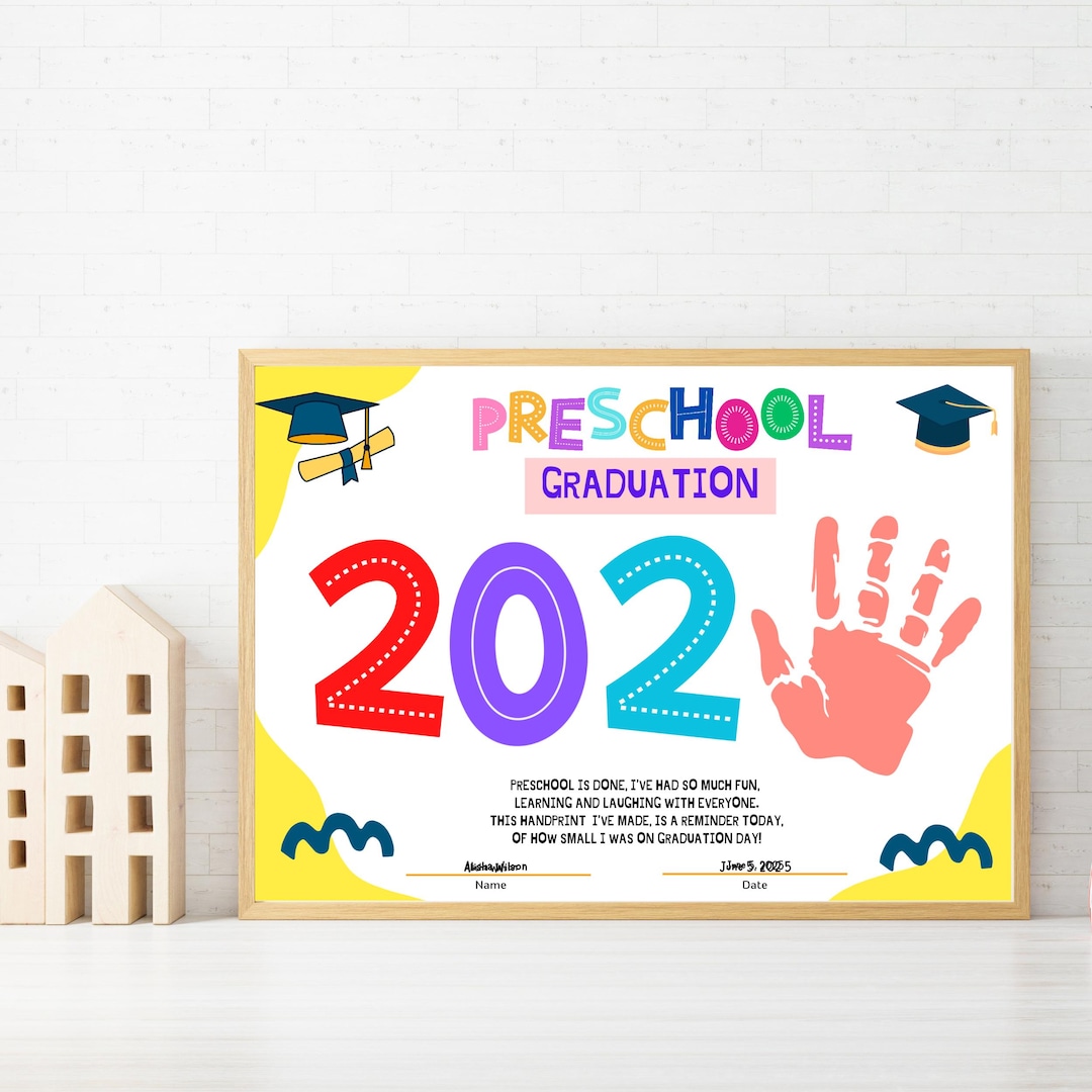 Last Day of Preschool Handprint, Last Day of School Handprint Craft ...