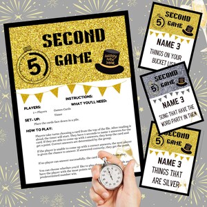 New Year’s 5 Second Game Printable, Family Reunion Games Icebreaker ...