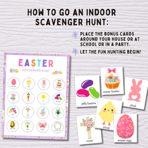 Printable Easter Scavenger Hunt, Instant Download Spring Treasure Hunt ...