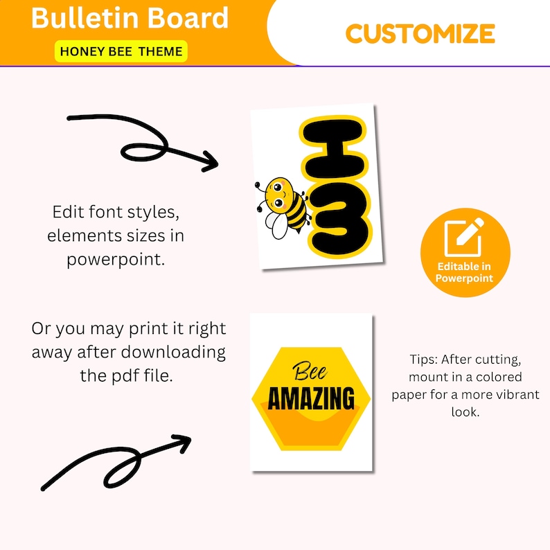 Honey Bee Bulletin Board Kit: What Can I Bee? Positive Classroom Decor ...