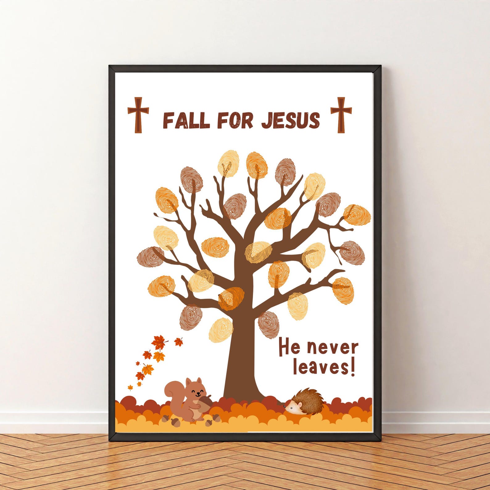Fall Bible Fingerprint Craft, Christian Sunday School (printable) - Etsy