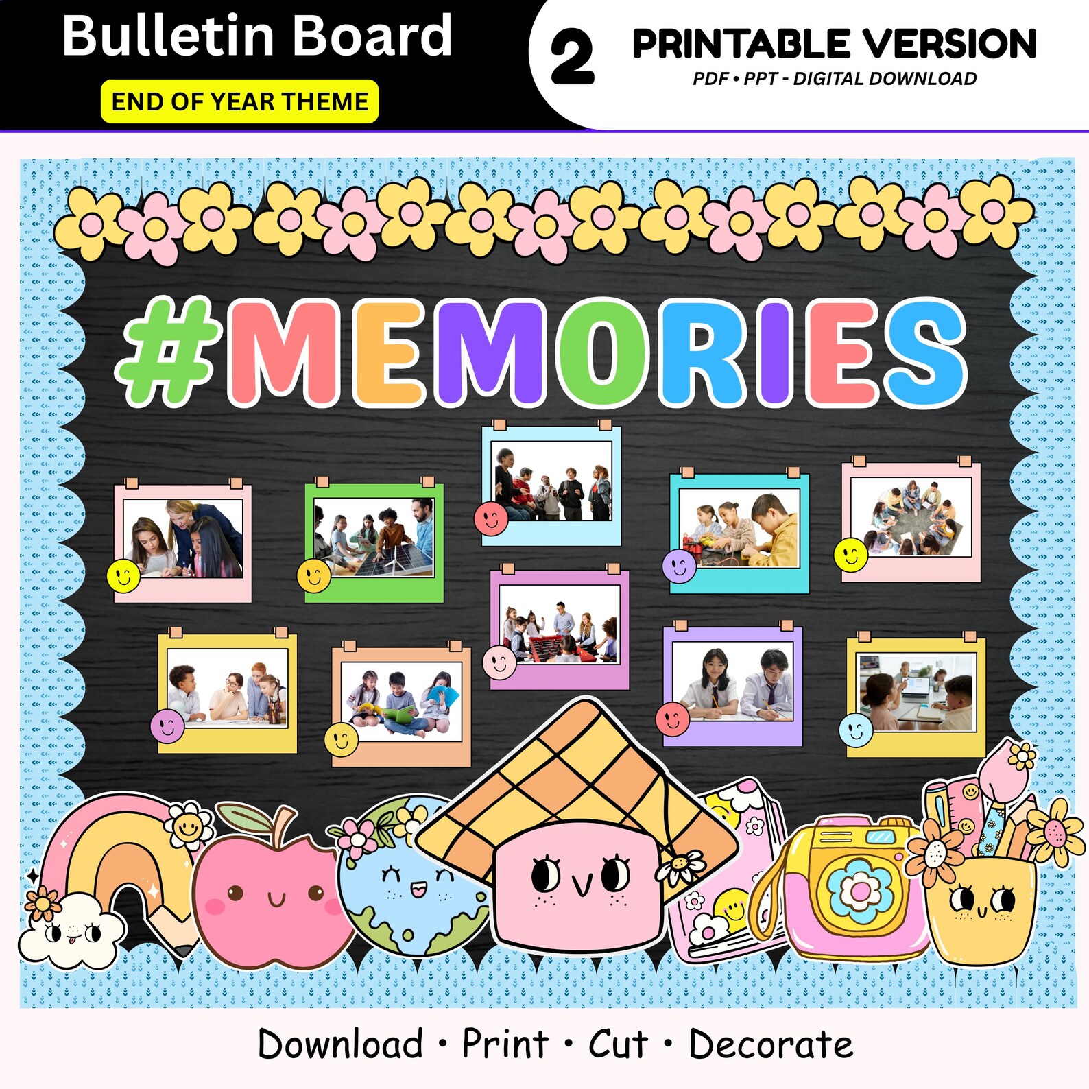 Memories Bulletin Board Kit | End of Year Classroom Decor (digital ...