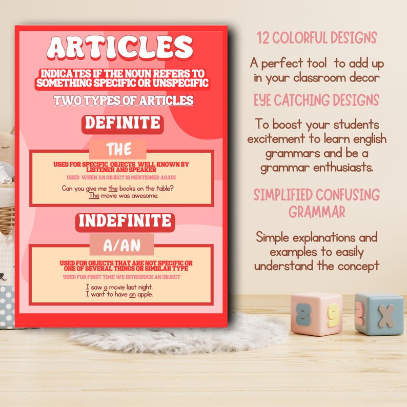 Parts of Speech Bundle I English Posters Bundle | Bulletin Board ...