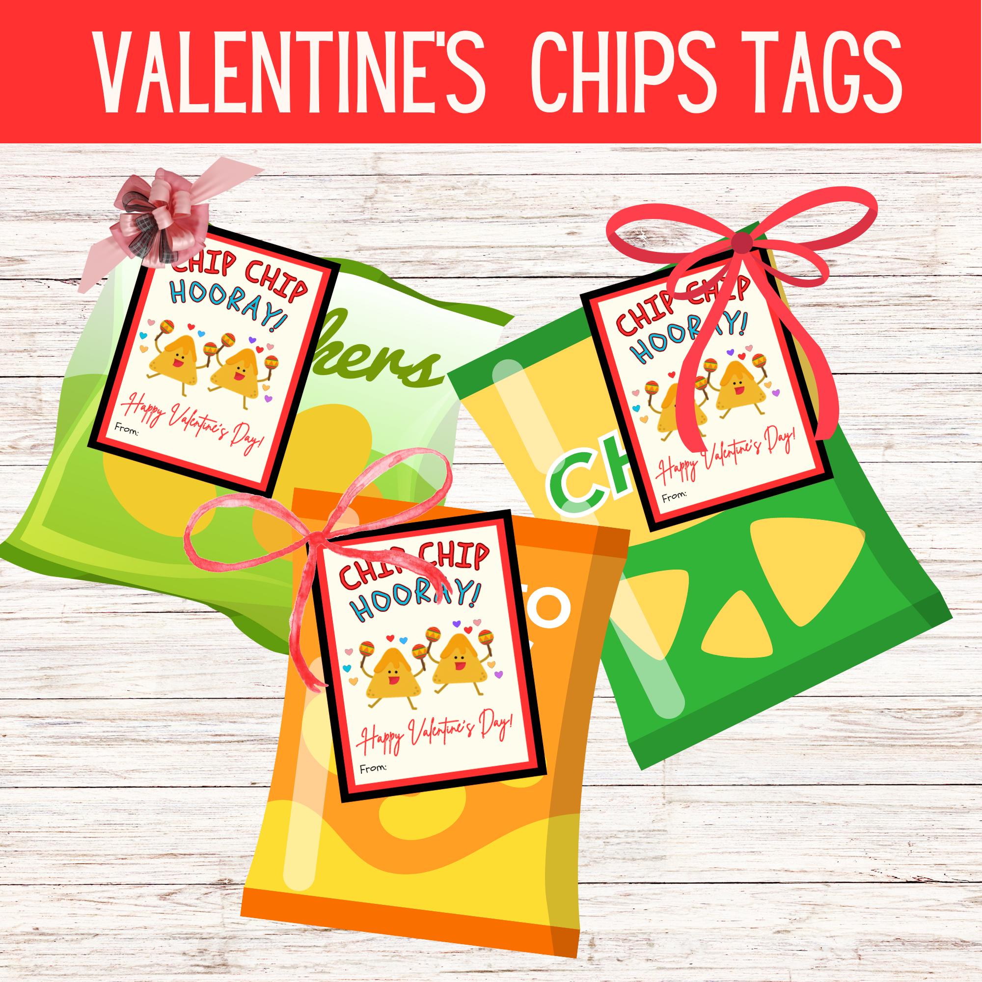 Valentine Chips Class Gift, Printable, Preschool Gift, Kindergarten ...
