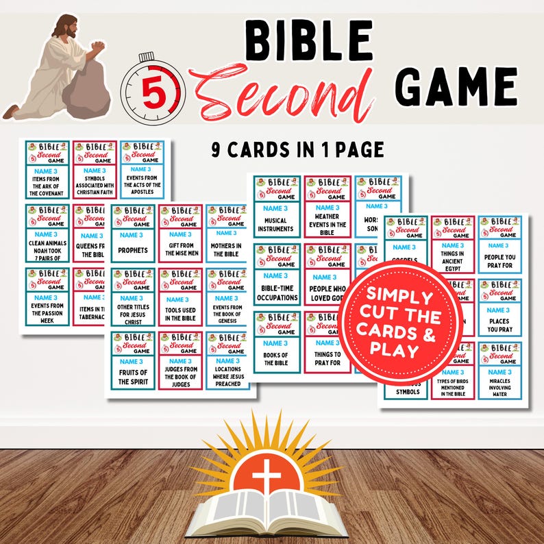 Bible 5-second Game, Fun Bible Game for Sunday School, Bible Study ...