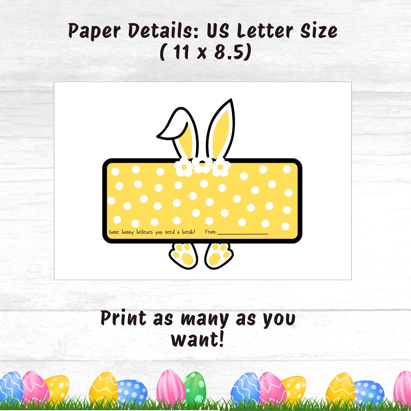 Easter Bunny Chocolate Holder, Printable Candy Gift Tag (digital ...