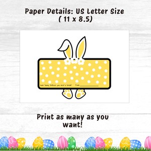 Easter Bunny Chocolate Holder, Printable Easter Treats for Kids, Easter ...