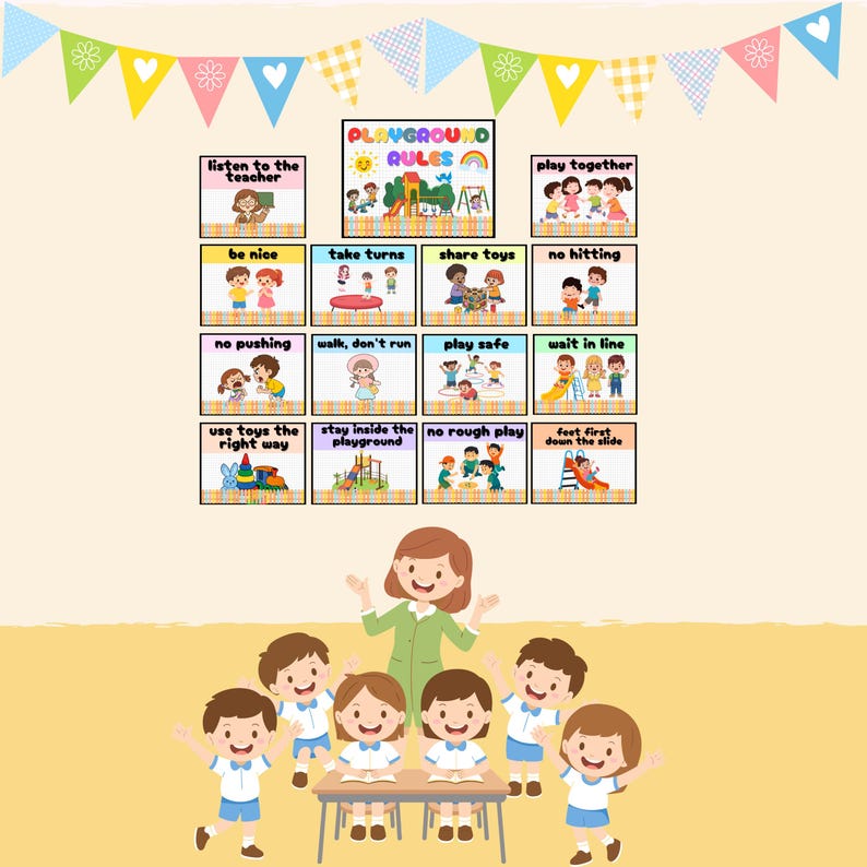 Playground Rules Posters: Classroom Display, Safety Visuals (PDF ...
