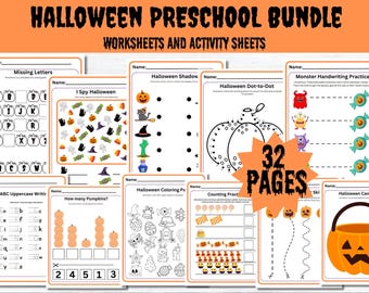 Halloween Educational Pack |halloween Bundle | Halloween Worksheets for ...