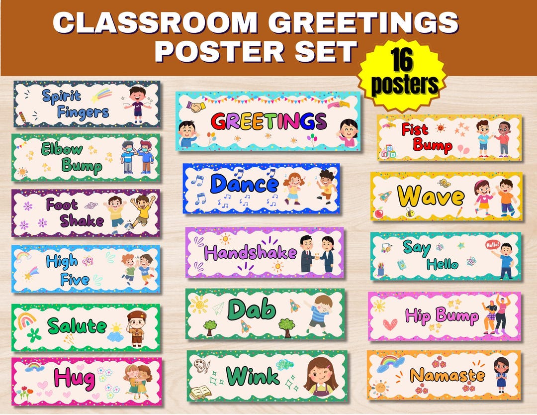 Printable Classroom Greetings |classroom Decor | Behavior Rules ...