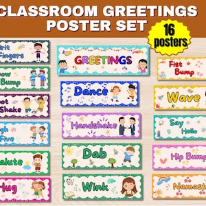 Printable Classroom Greetings |classroom Decor | Behavior Rules ...